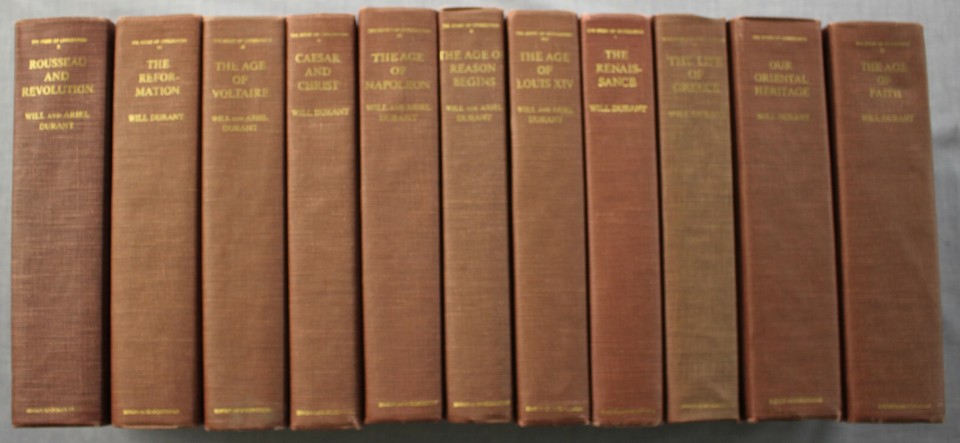 The Story of Civilization Will Ariel Durant 11-Volume Set Simon ...