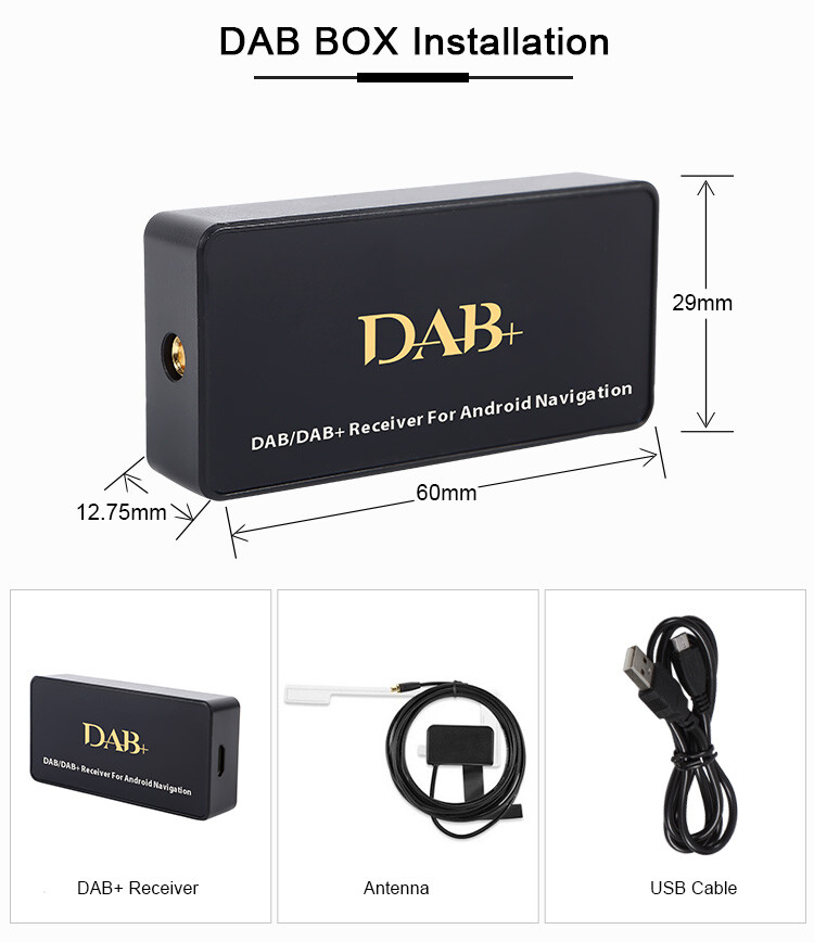 DAB Autoradio Tuner Empfänger DAB+ Box USB Stick für Android Auto USB ...