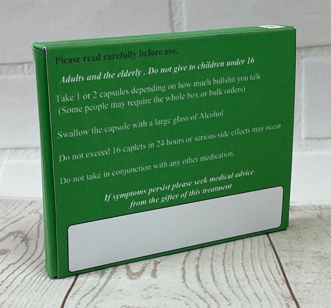 ADULT Joke Prank Pill Medication Box Present gift Fool's trick funny ...