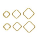 14K Gold Filled Square Jump Rings Gold Filled Jewelry Findings 4mm 6mm ...