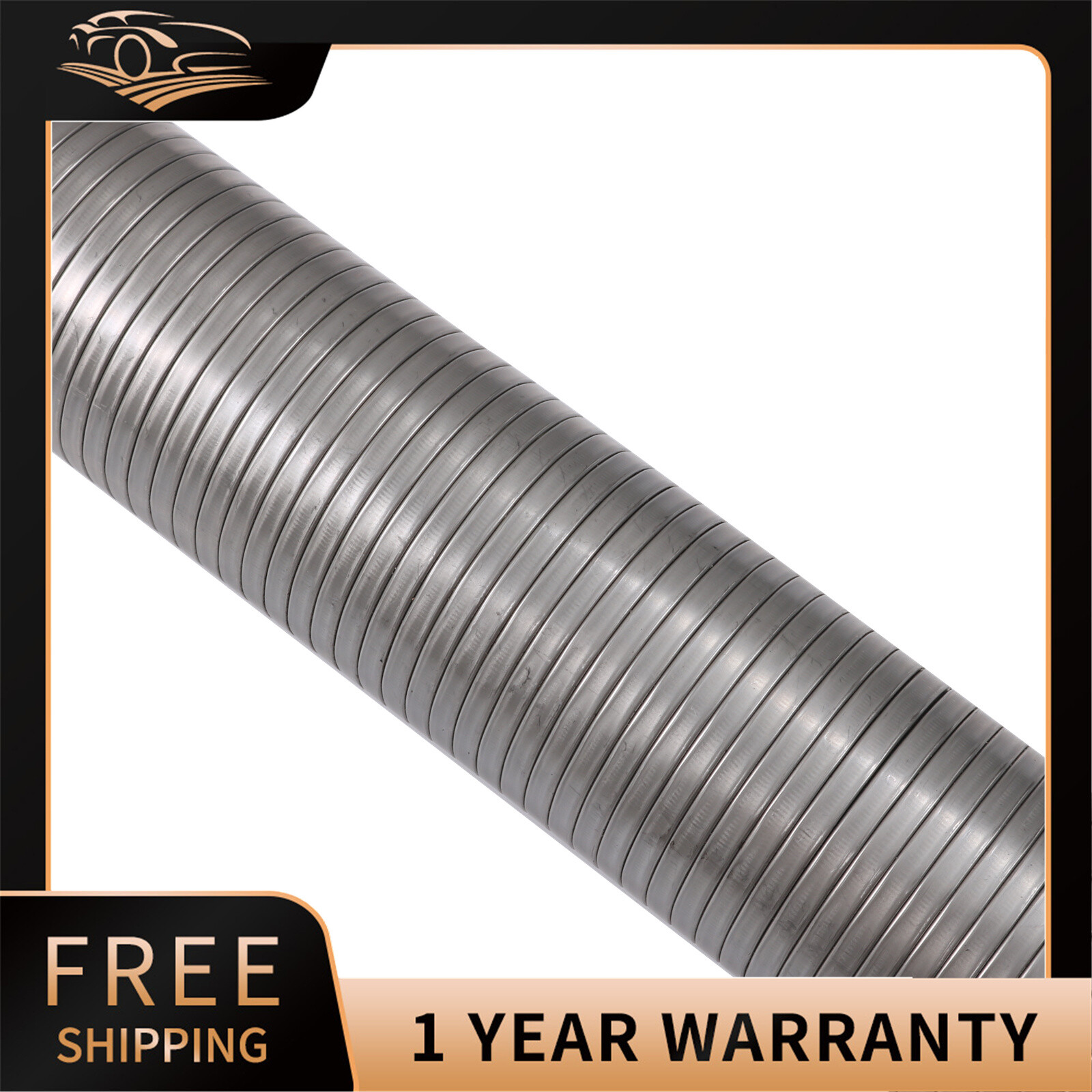 55mm 2.16" Flexible Polylock Exhaust Pipe 1m Stainless Steel Flexi Tube ...