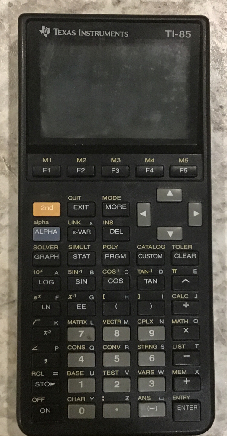 Texas Instruments TI-85 Graphing Calculator With Case Selling For Parts ...