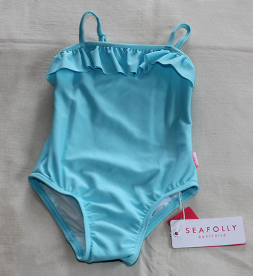 Seafolly Girls Vintage Blue 1 Piece TubeTank Bathers Size 0 6-12 Months ...