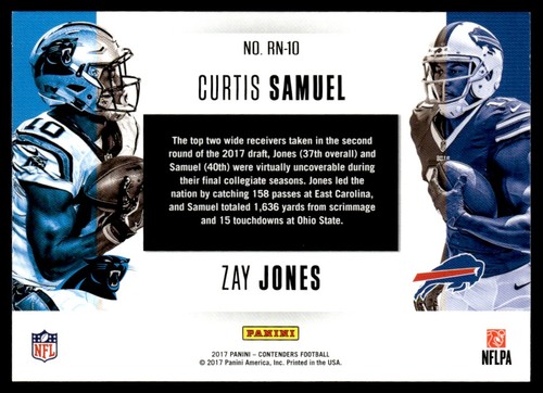 2017 Panini Contenders Round Numbers Curtis Samuel/Zay Jones Rookie ...