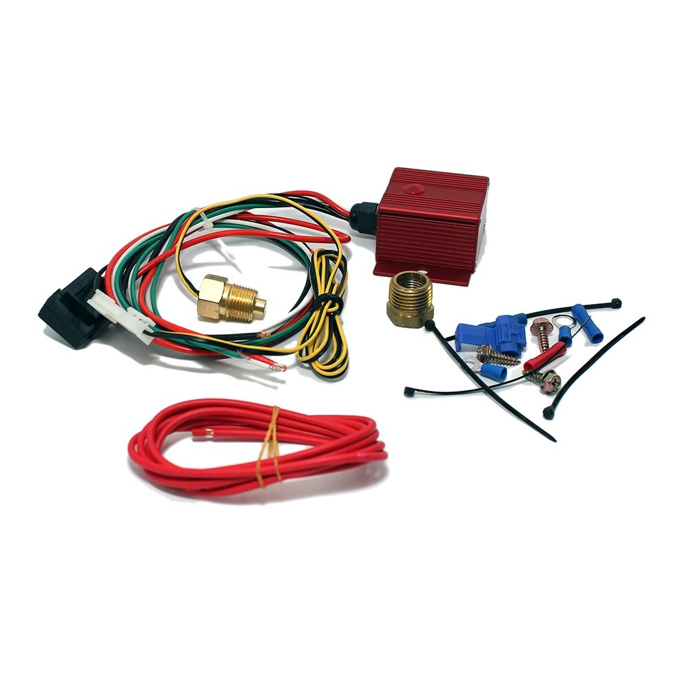Red Adjustable Electric Cooling Fan Controller Wiring Harness Kit 150 ...