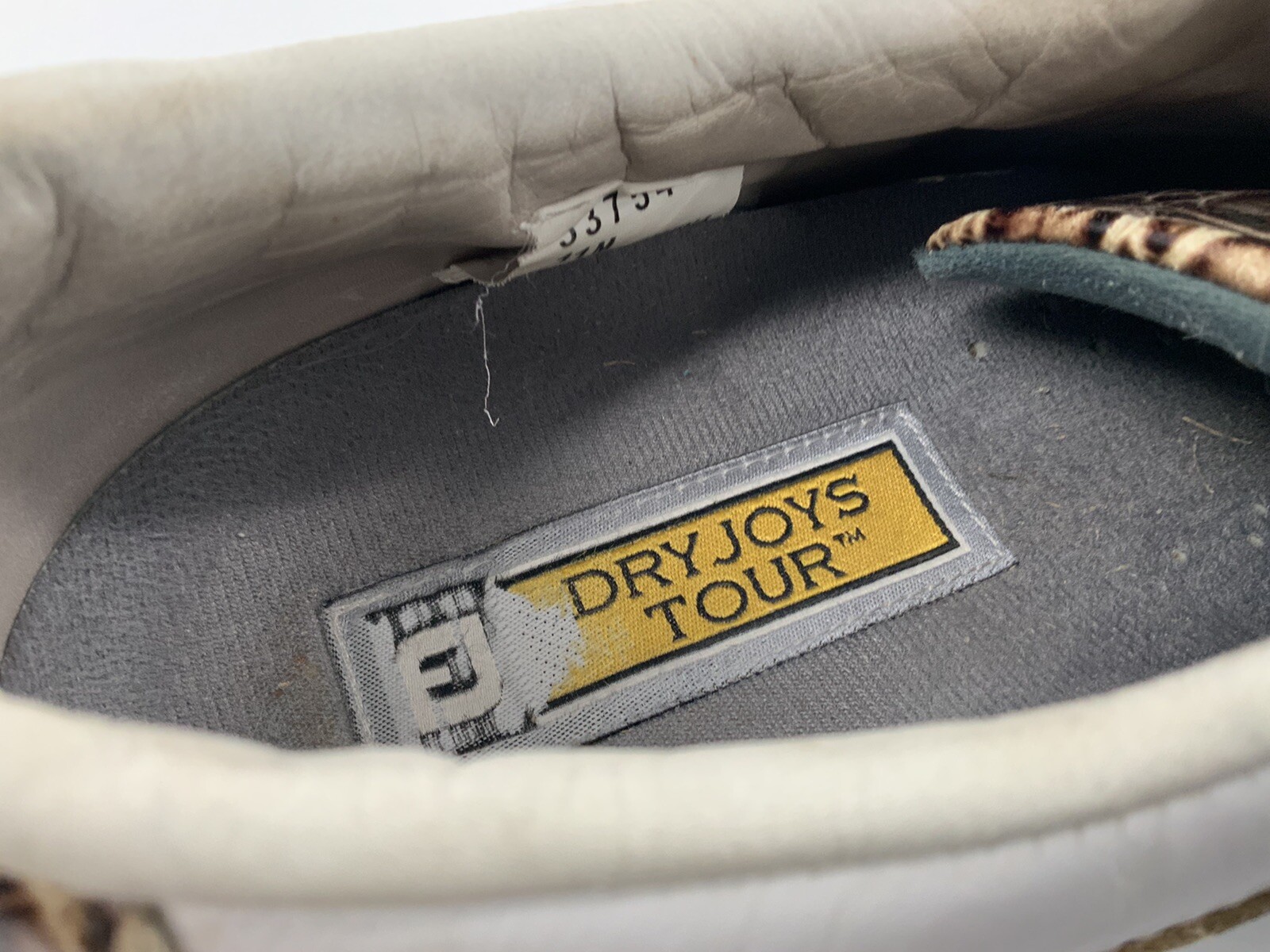 FootJoy DryJoys Golf Shoes 11 M 53754 White Brown Croc Lace YGI J2S-27 ...