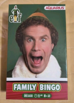 ELF Family Bingo Party Game By Aquarius Christmas Movie Buddy the Elf ...