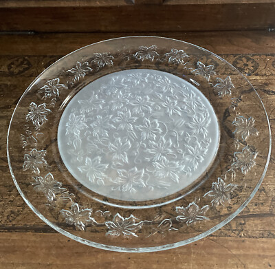PRINCESS HOUSE FANTASIA ~LARGE ROUND PLATTER~ #509 CLEAR FROSTED GLASS ...