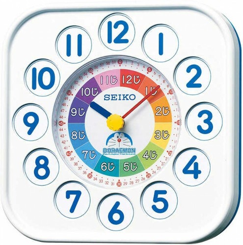 Doraemon Wall and Table Educational Clock CQ319W SEIKO From Japan with ...