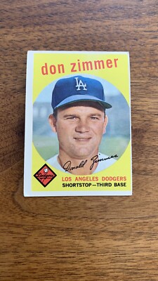1959 TOPPS BASEBALL DON ZIMMER LA DODGERS #287 CARD | eBay