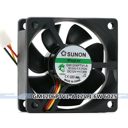 SUNON GM1206PTV1-A 12V 1.6W 6025 6CM 3-pin with speed server power fan ...