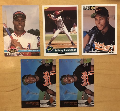 Jeffrey Hammonds (5) Cards With Rookies Baltimore Orioles Baseball Star ...
