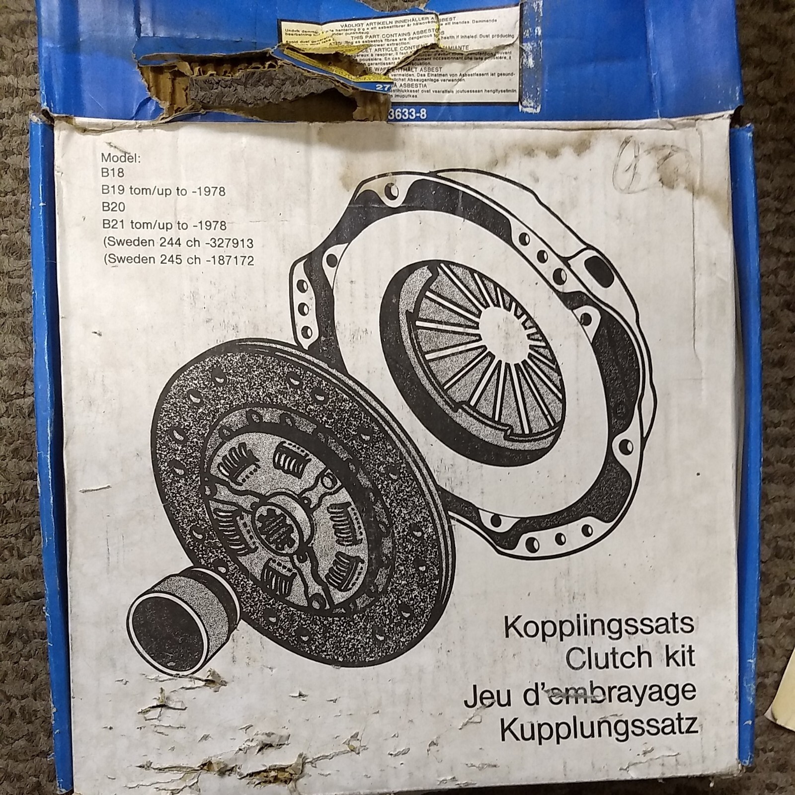 Genuine VOLVO 1209884 Clutch Pressure Plate for Volvo B18, B19, B20, B21 r24 | eBay