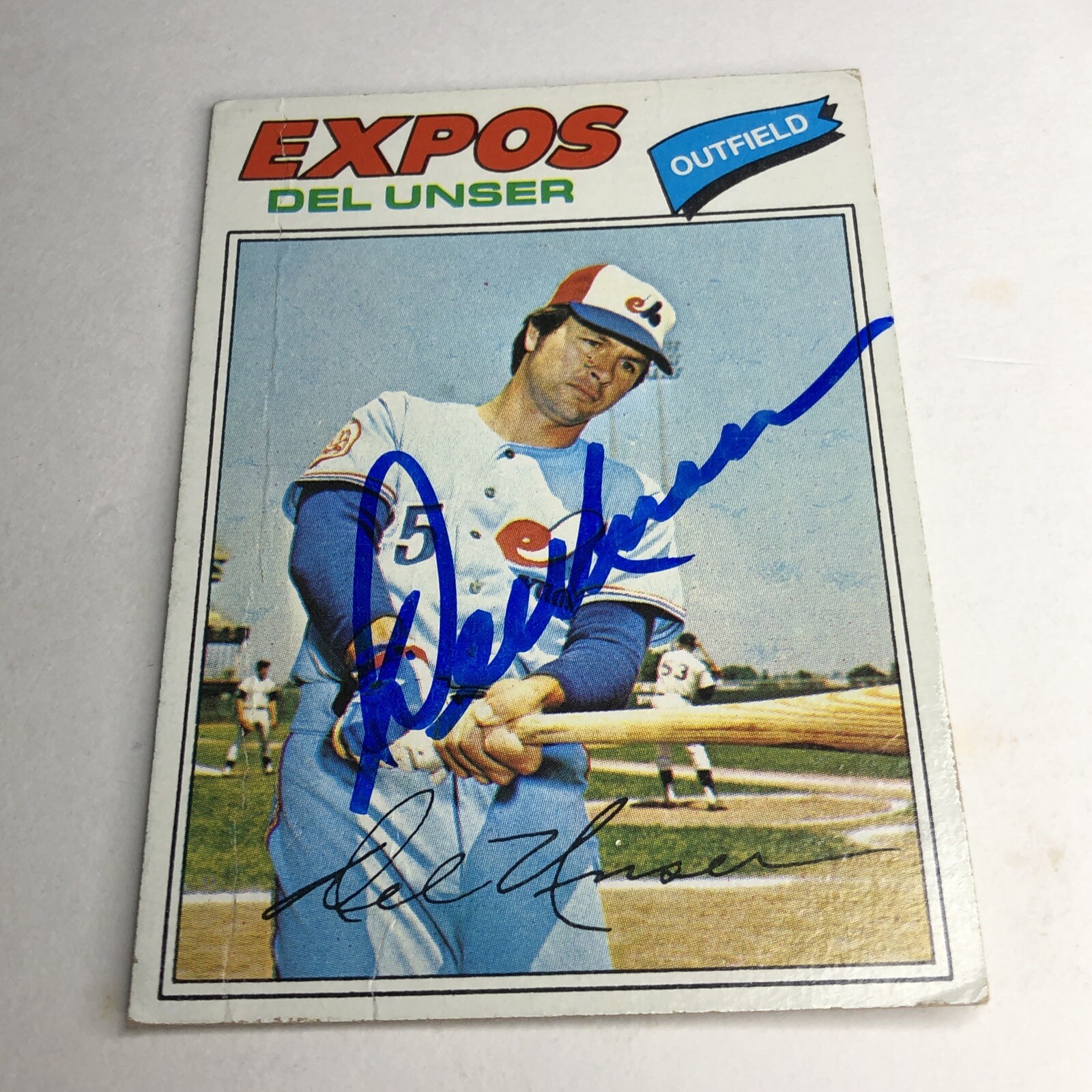 Del Unser signed 1977 Topps signed MLB autographed Card #471 Expos | eBay