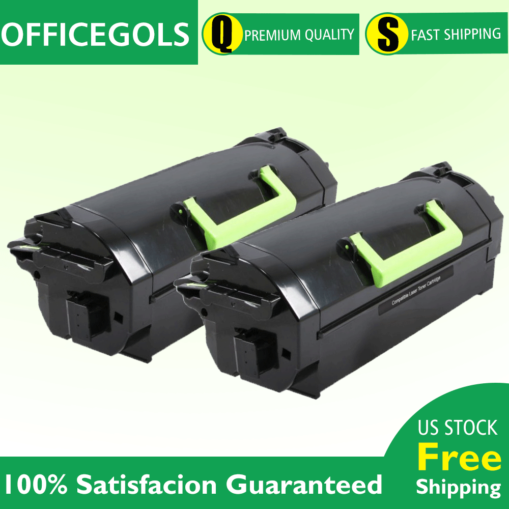 2 PK Toner For Lexmark 52D1H00 521H MS710N MS810 MS811 MS812 High Yield ...