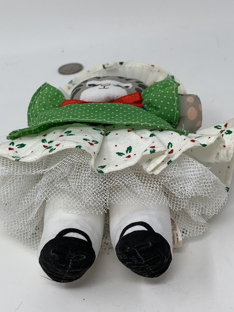 Vtg Applause Dustyn Schear Dollycats Christmas Plush Cloth Stuffed Toy ...