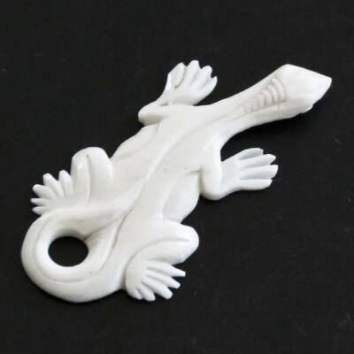 Bali Handcarved Gecko Bison Bone Bead Focal Cab Cabochon, 1 3/4" | eBay