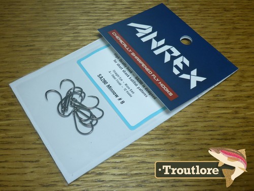 12 x AHREX SA280 #8 MINNOW HOOKS NEW FLY TYING HOOK SA 280 SALTWATER ...
