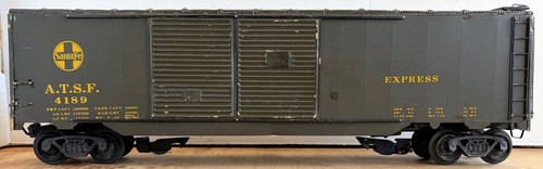 ALL NATION O-Scale BRASS w/WOOD FRAME SANTA FE DD BOX CAR ATSF 4189 RTR ...