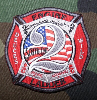 Original Charlotte Fire Department Engine 2 Embroidered Sleeve Patch | eBay