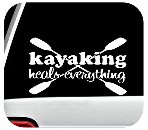 Kayak Decal Kayaking Sticker for Kayaker Car Window, Canoe Paddles ...