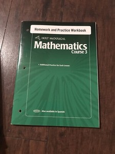 Holt Mcdougal Mathematics Course 3 Workbook | eBay