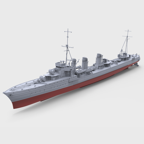 SSMODEL 1:300 Jaguar-Class French Destroyer Chacal 1938 Full Hull | eBay