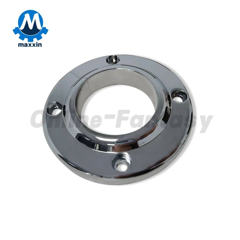 Chrome Steering Column Floor Mount For 2" Columns Swivel SBC BBC 350 ...