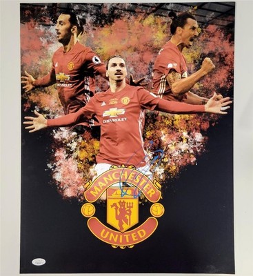 Zlatan Ibrahimovic signed Manchester United 16x20 photo Sweden ...