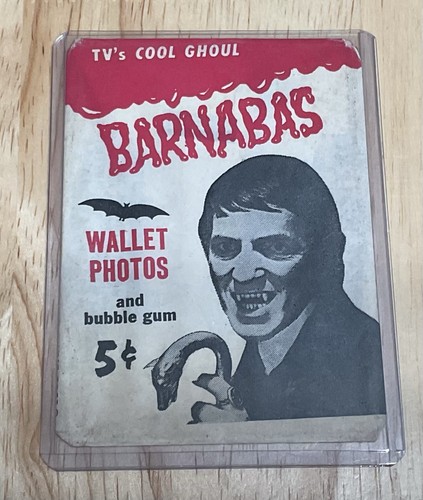 Dark Shadows Vintage 1968 Philadelphia Gum Barnabas 5¢ Gum Wax Wrapper ...