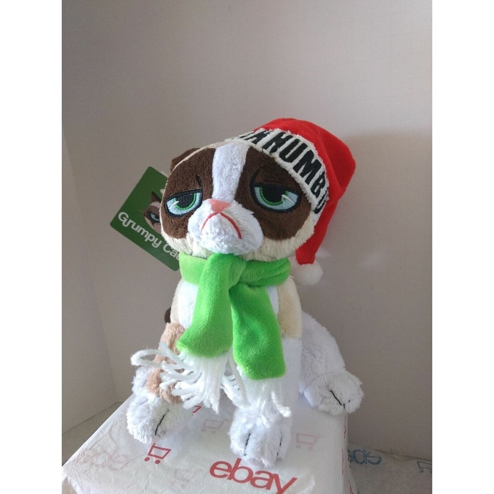 Grumpy Cat Christmas Bah Humbug Santa Hat Plush - 7" | eBay