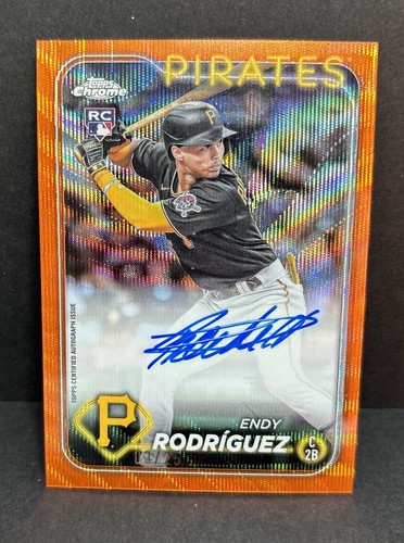 2024 Topps Chrome - Rookie Autographs Endy Rodriguez #RA-ER Orange Wave ...