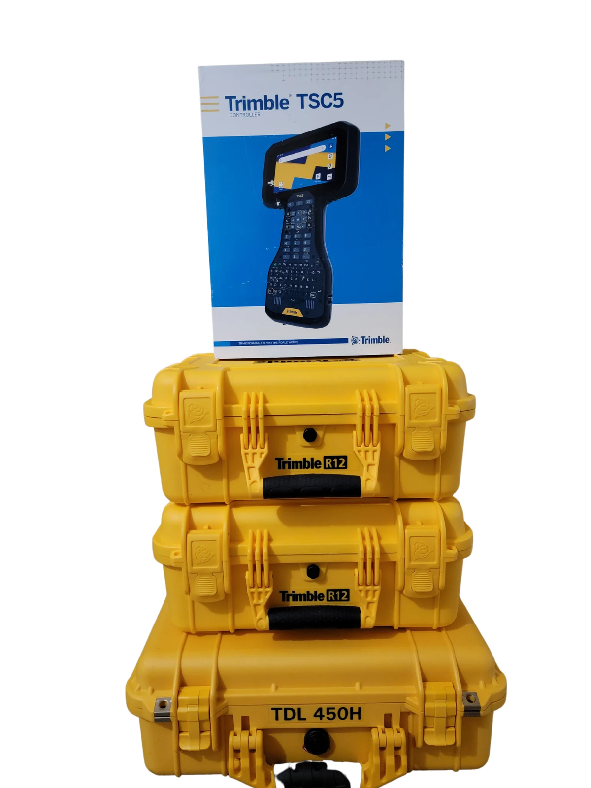 Dual Trimble R12 TSC5 TDL-450H GNSS UHF RTK Kit for Surveying | eBay