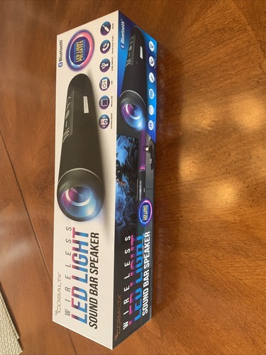 Cobaltx Wireless LED Light Up Sound Bar Speaker CSP-3700 AUX FM USB ...
