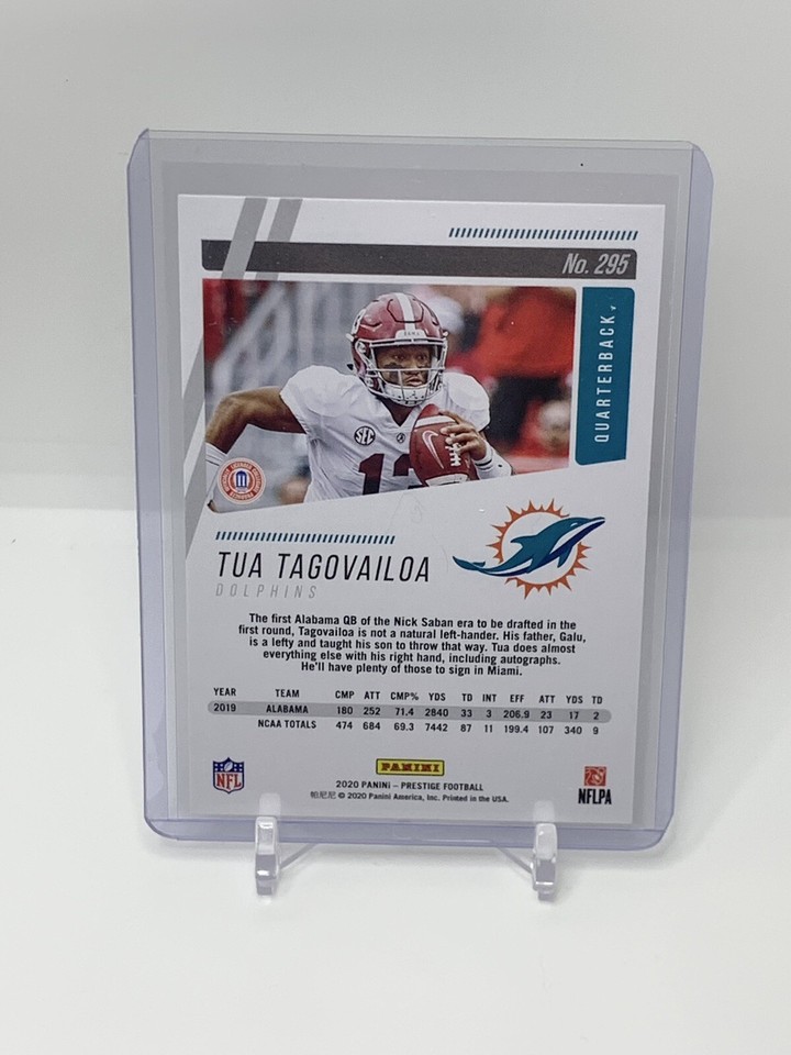2020 Prestige Tua Tagovailoa Xtra Points #295 Green SP RC Miami ...