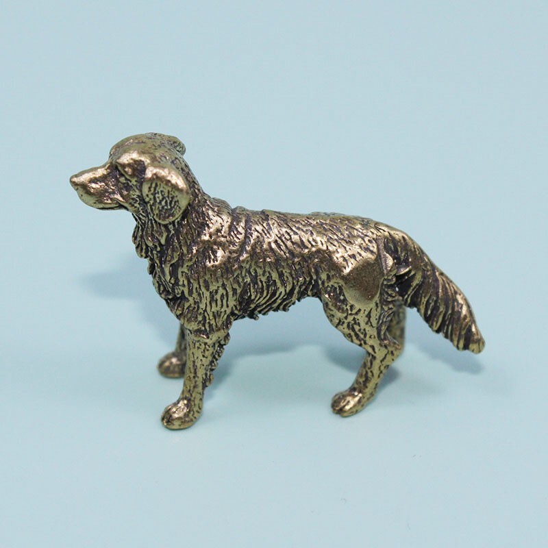 Solid Brass Dog Figurine Small Dog Statue House Decoration Animal ...