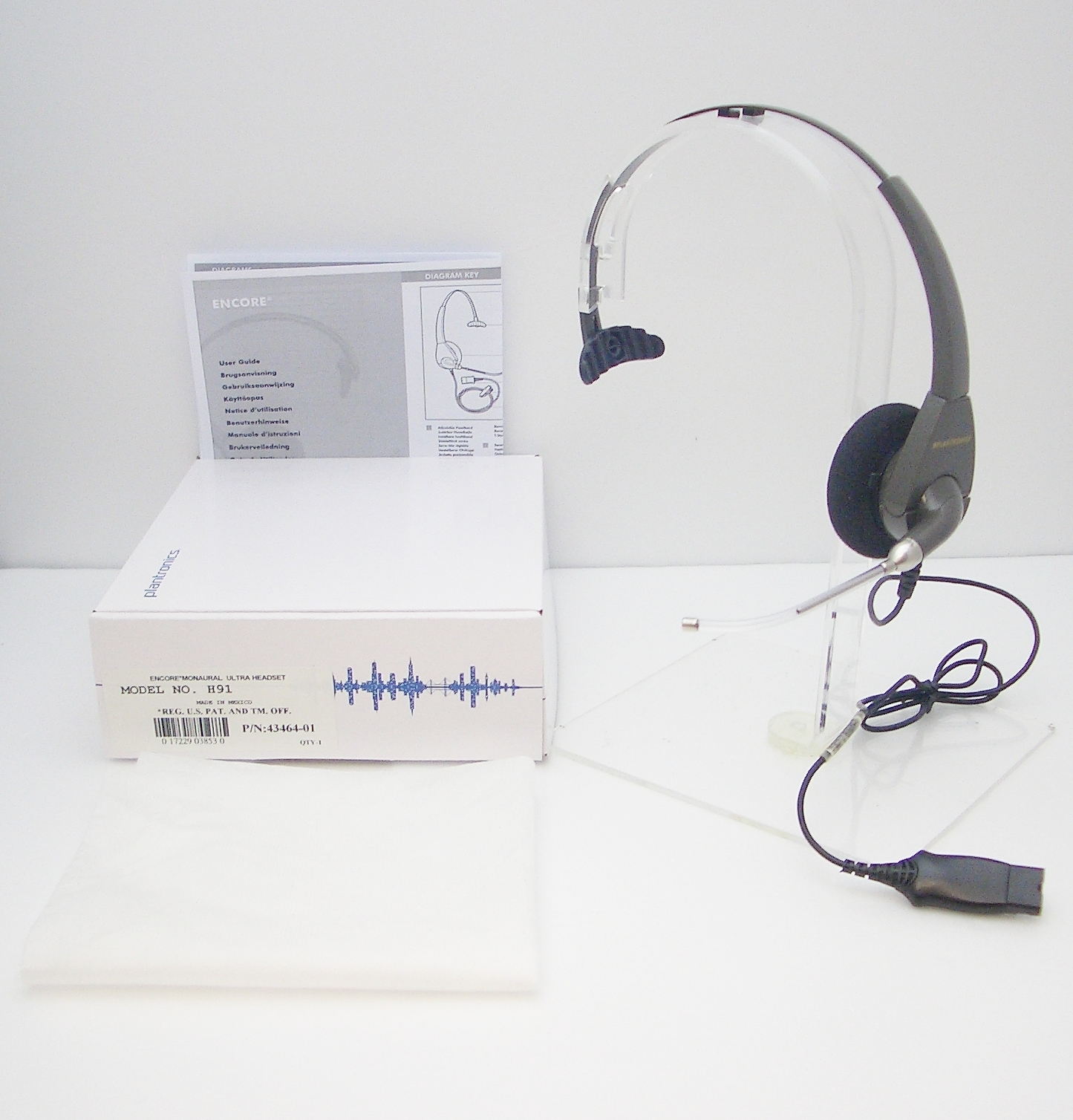 Plantronics H91 Encore 43464-11 Monaural Corded Voice Tube Phone ...