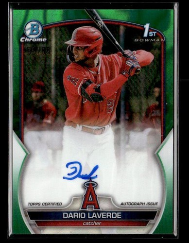 2023 Bowman Chrome #CPA-DL Dario Laverde Chrome Auto Green Lava /99 ...