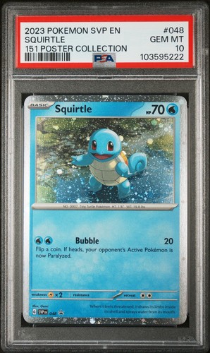 2023 POKEMON SVP EN-SV BLACK STAR PROMO 151 POSTER COLL #048 SQUIRTLE ...