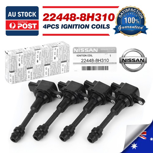 4x Ignition Coils for Nissan X-trail T30 2000-2007 SUV 2.5L QR25DE ...