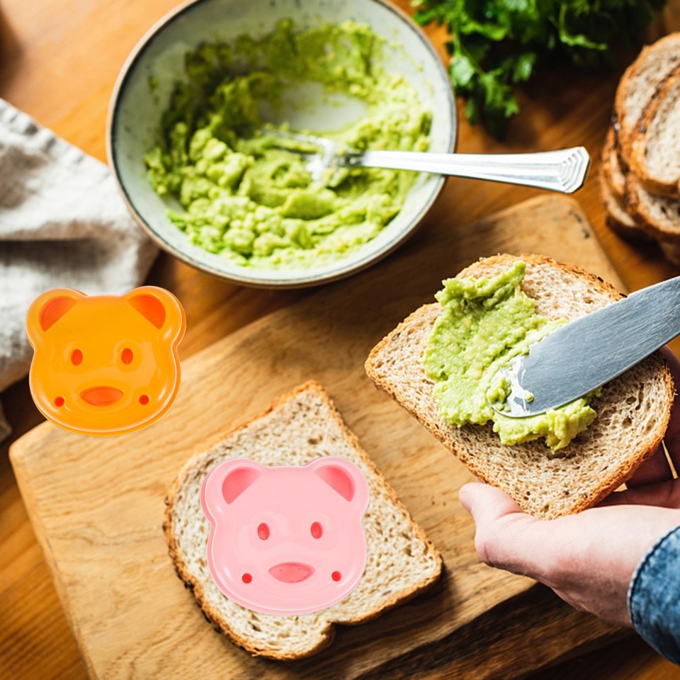 6pcs Breakfast Bread DIY Mold Cartoon Rice Ball Maker Bread Baking ...