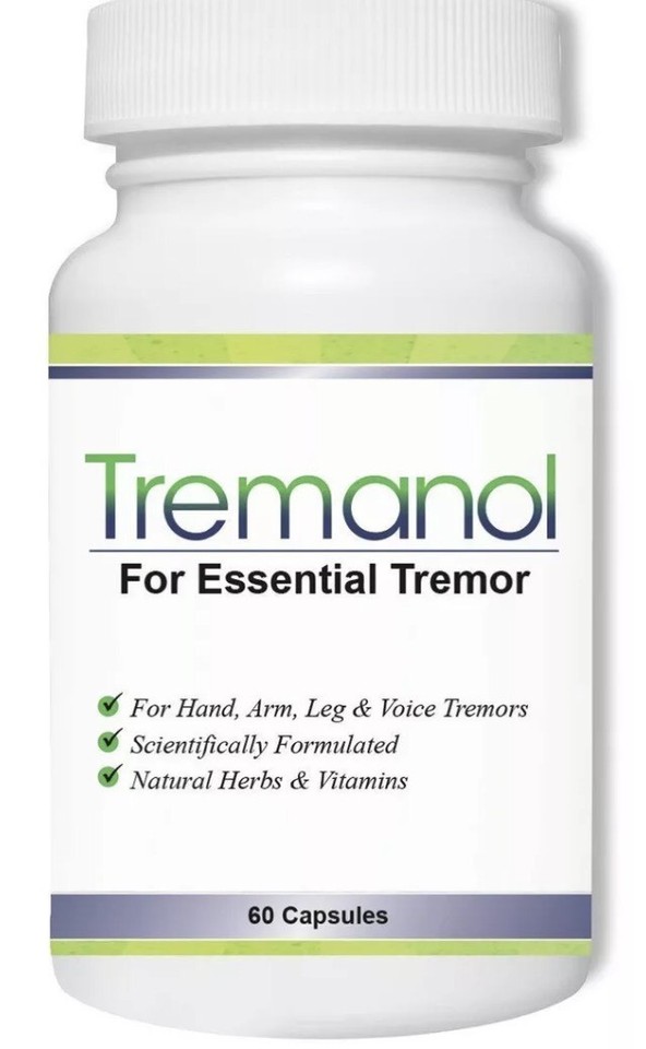 60 TREMANOL Natural Aid ESSENTIAL TREMOR RELIEF Hand Arm Leg Voice ...