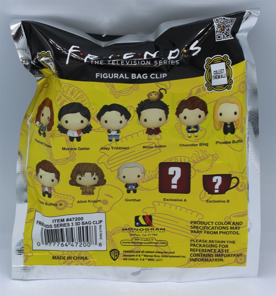 Friends Series 3 Mini Action Figure Backpack Clip Keychain Mystery Bag ...