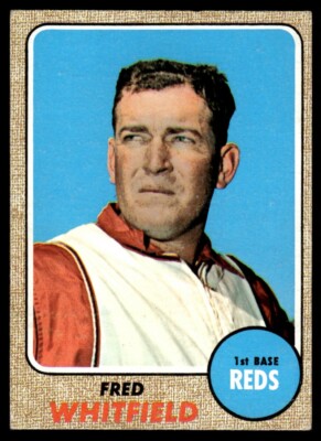 1968 Topps FRED WHITFIELD #133 Reds corner bend, ink spot FREE Ship! | eBay