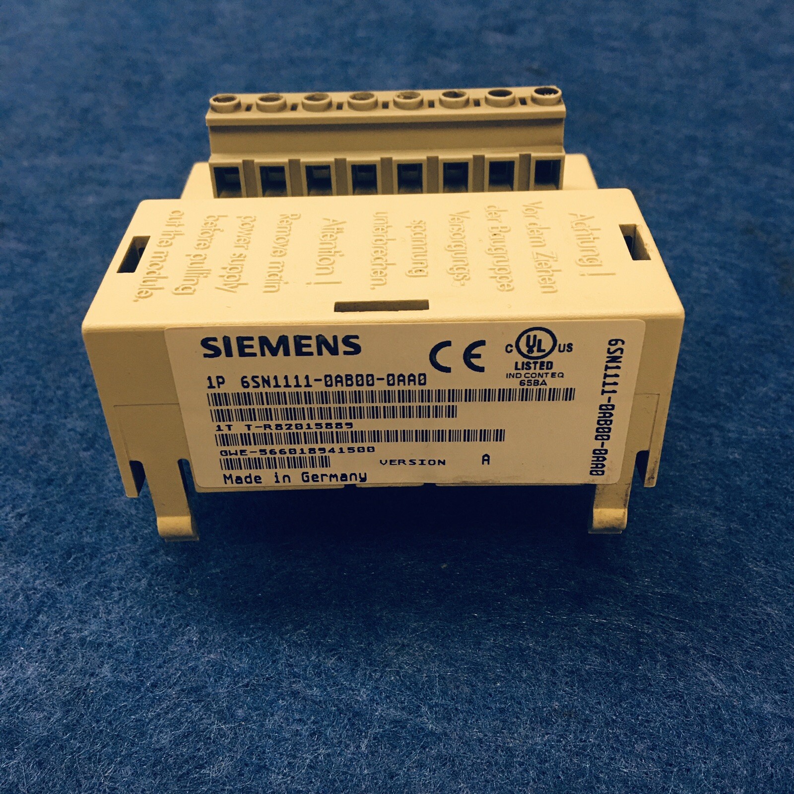 Siemens 6SN1111-0AB00-0AA0 Simo Drive Surge Arrestor | eBay