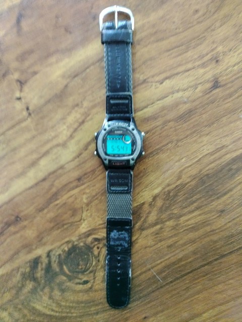 Casio W-94H Illuminator Black Leather Men's Wrist Watch With Battery for sale online | eBay