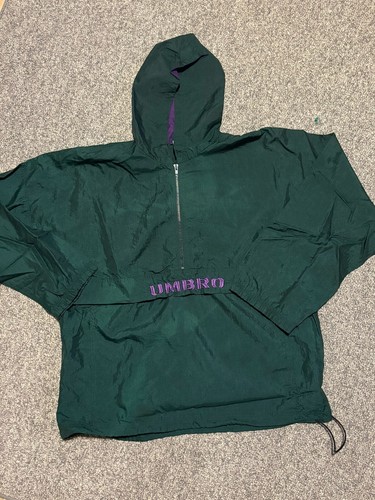 Vintage Umbro Half Zip Windbreaker Jacket Green/Purple Adult XL Pullover Hooded | eBay
