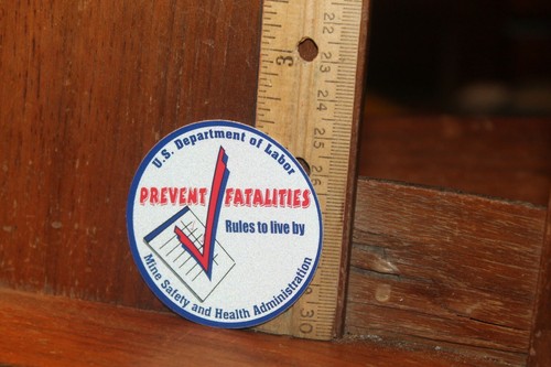 Vintage Coal Mining Decal Sticker Prevent Fatalities Mine Safety Health ...