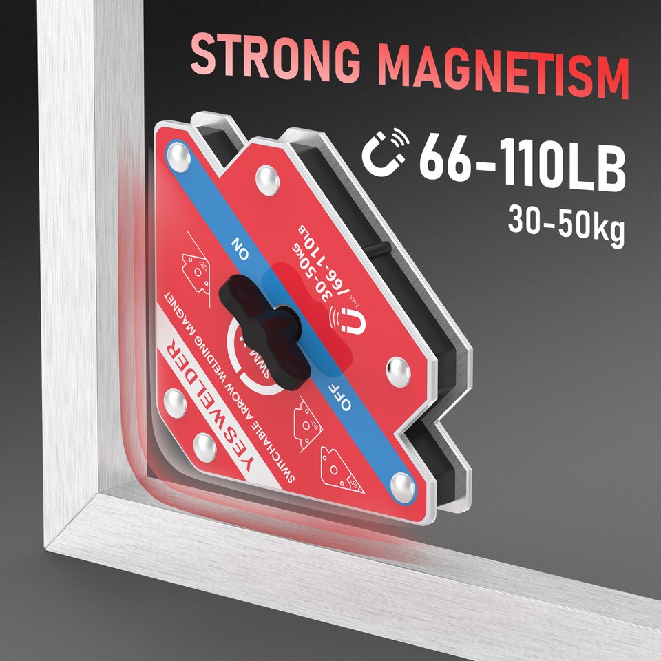 Switchable Arrow Welding Magnet 66-110LBs, On/Off Switch Welding Magnet ...