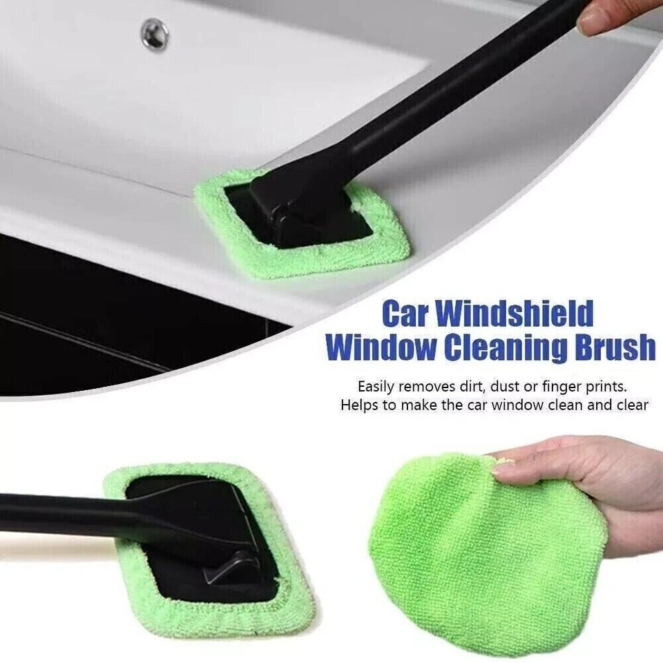 3X Window Windshield Cleaning Tool Wand Microfiber Car Wiper Cleaner ...
